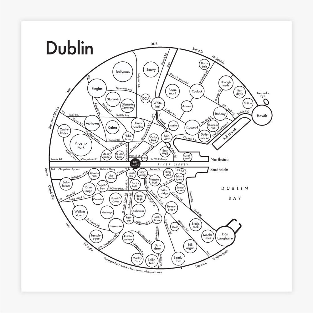 Dublin Map Print – Archie's Press