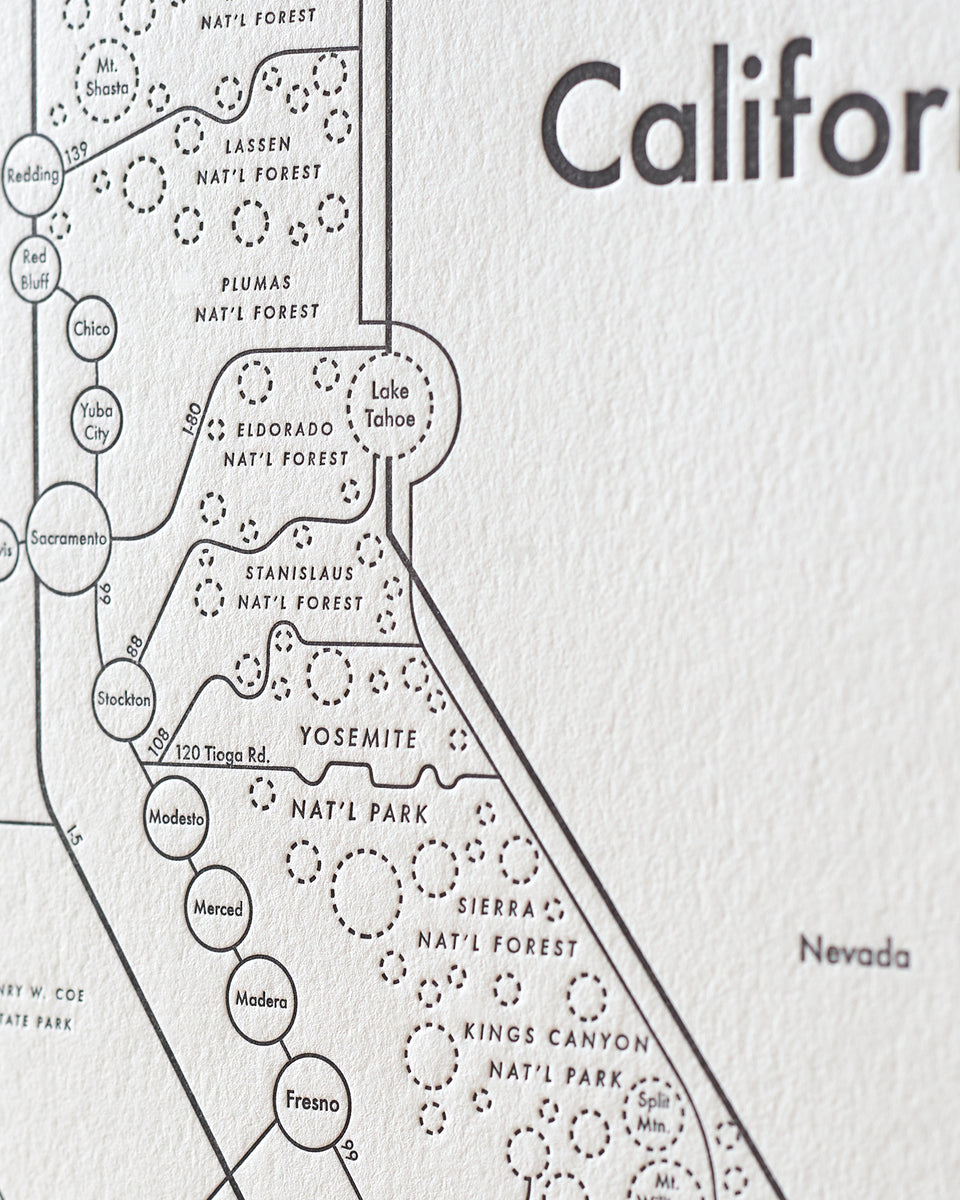 California Map Print – Archie's Press