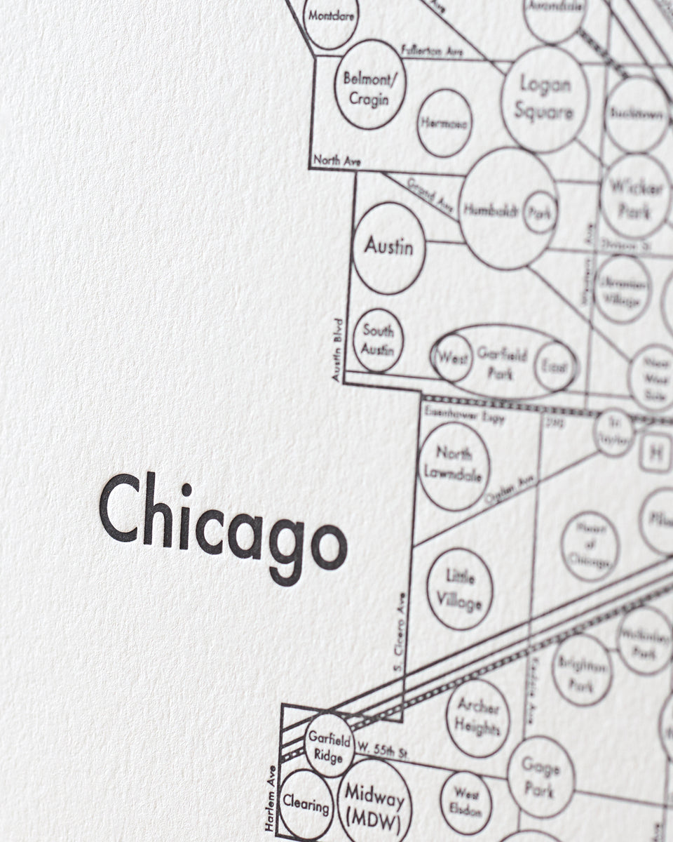 Chicago Map Print – Archie's Press