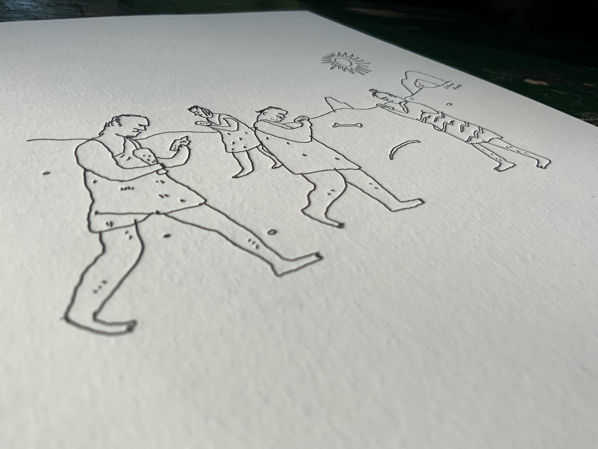 Cavemen Letterpress Print – Archie's Press