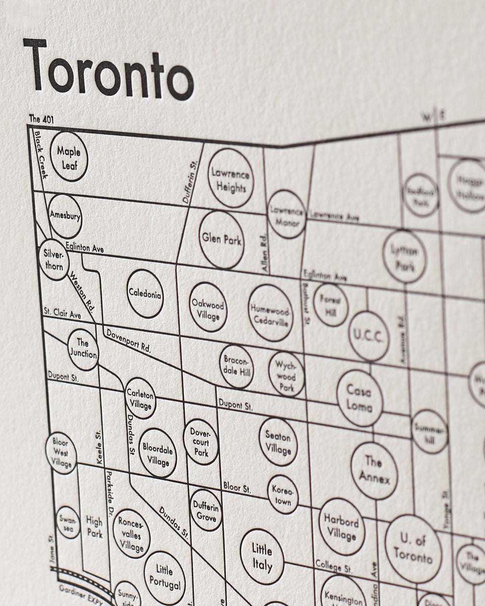 Toronto Map Print – Archie's Press