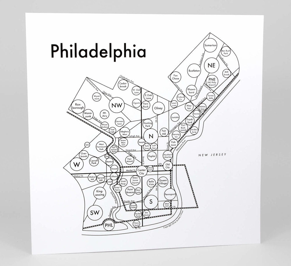 Philadelphia Map Print – Archie's Press