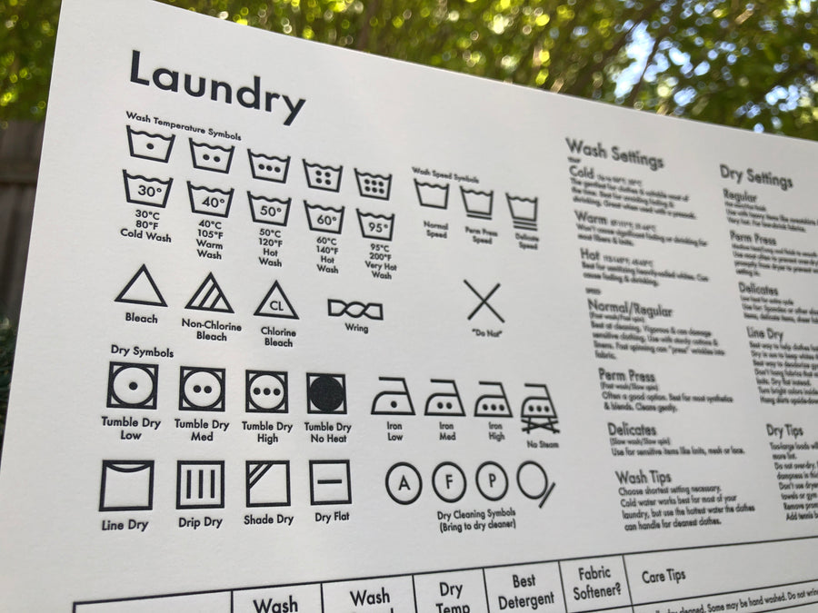 Laundry Chart – Archie's Press